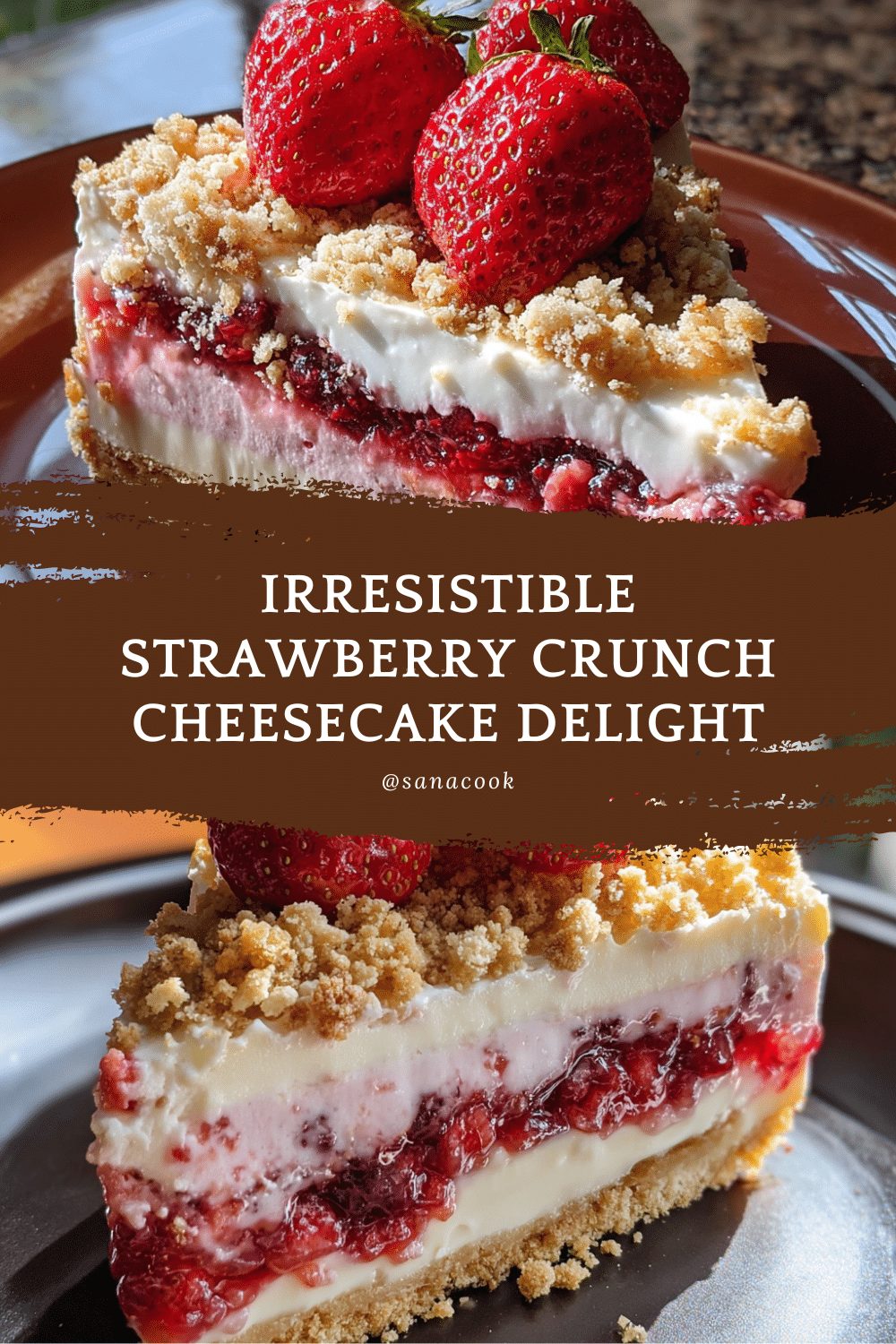 Berrylicious Strawberry Crunch Cheese Cake Recipe - Irresistible No ...