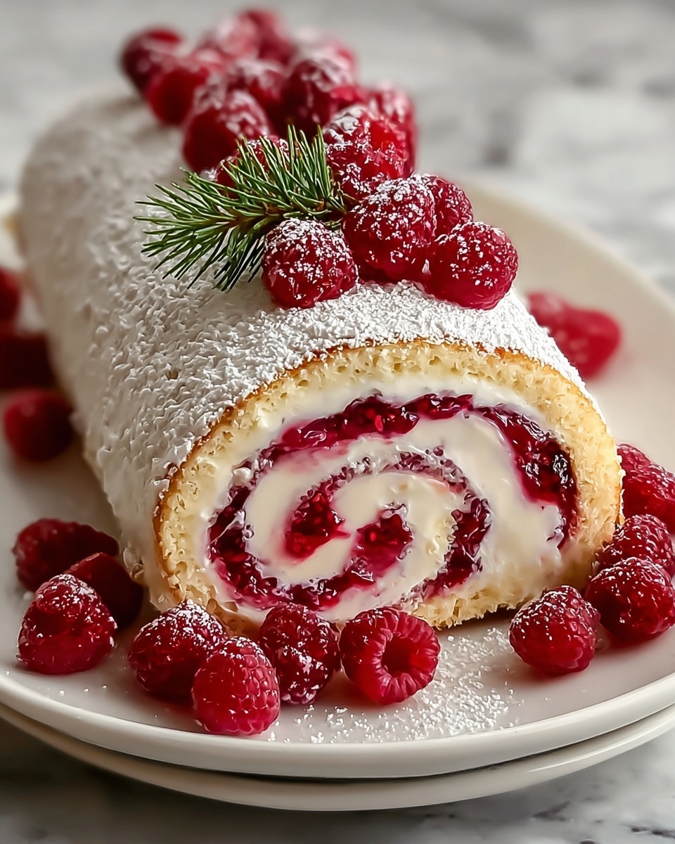 Raspberry Swirl Christmas Roll: Festive Holiday Cake Delight