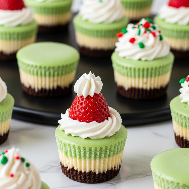 Grinch Mini Cheesecakes: Fun Holiday Desserts Your Guests Will Love