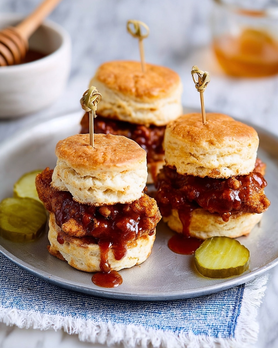 Hot Honey Chicken Biscuits – Sweet & Spicy Fried Chicken & Biscuits
